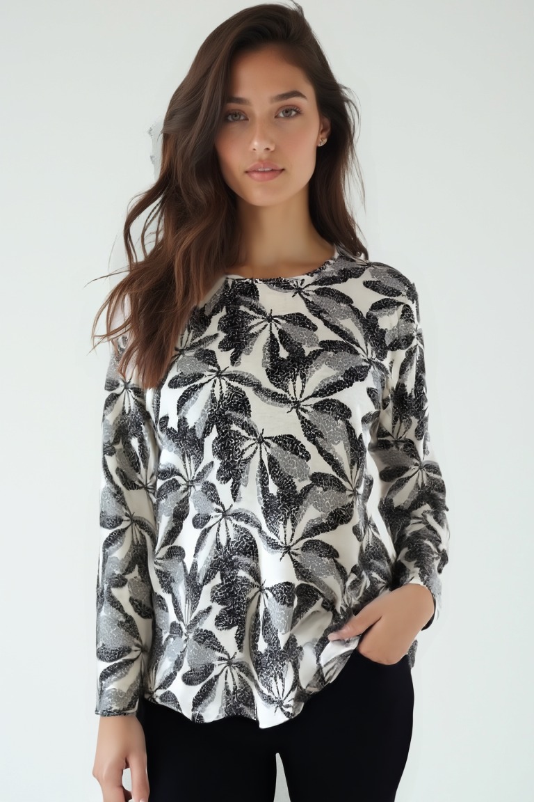 Warm winter hand-knitted viscose sweater